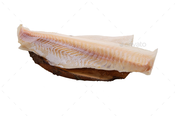 Frozen fillet of cod isolated on white Stock Photo by boomeart | PhotoDune