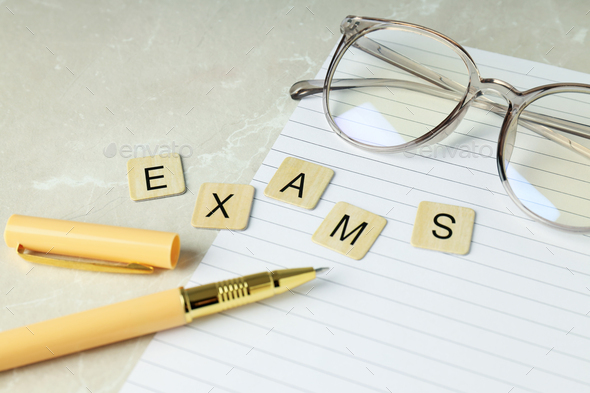 Concept of exams and tests, close up Stock Photo by AtlasComposer ...