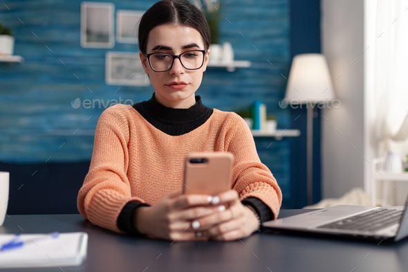 Young woman consulting with her friend using modern phone Stock Photo ...
