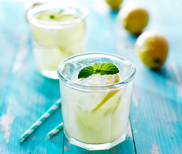 ice cold fresh lemonade in glass Stock Photo by joshua_resnick | PhotoDune