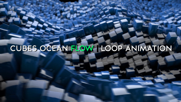 Cubes Ocean Flow Loop 1080p, Motion Graphics | VideoHive
