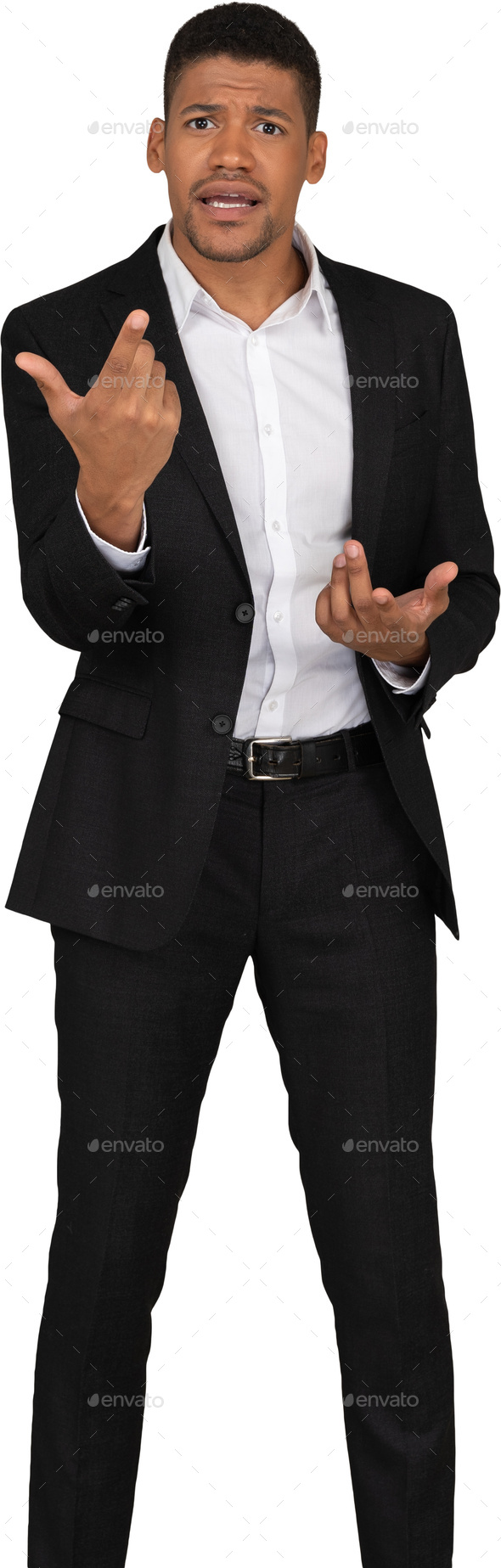 a man in a suit with his hands out Stock Photo by Icons8 | PhotoDune