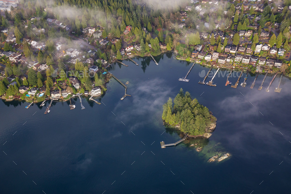View on the luxury homes in Deep Cove Stock Photo by edb3_16 | PhotoDune