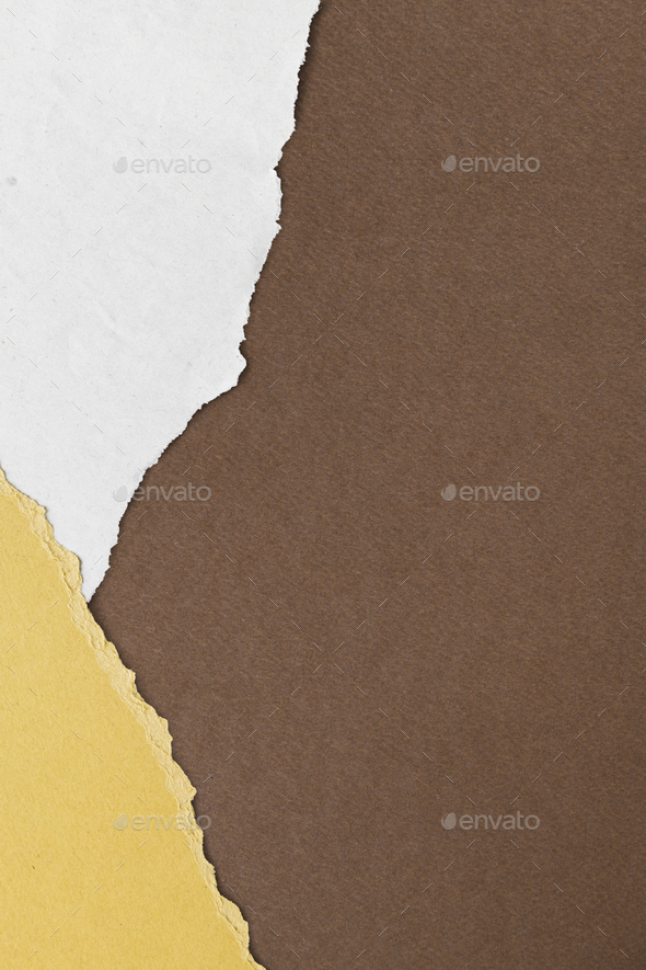 Torn brown paper border on handmade earth tone background Stock Photo ...