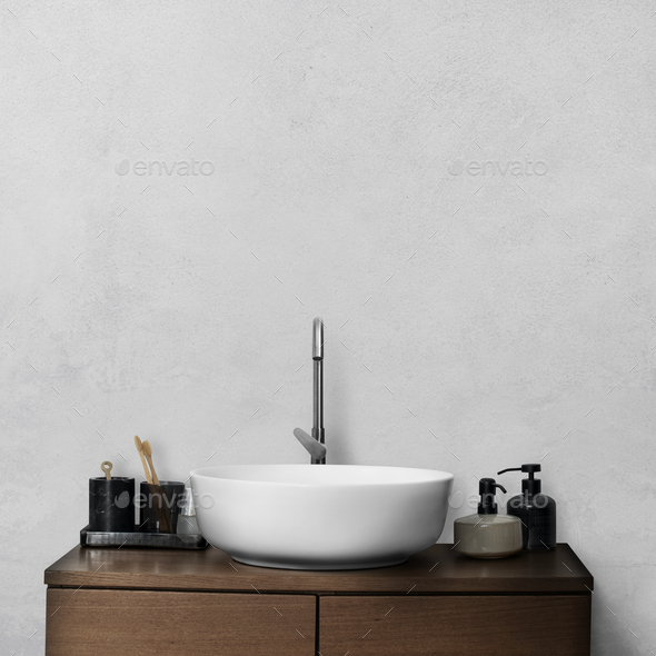 White minimal wash basin bathroom interior design Stock Photo by Rawpixel