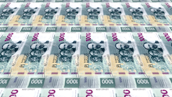 Mexico Banknotes / Mexican Money / Peso MX$/ Mex$ / MXN - 1000 Stock ...