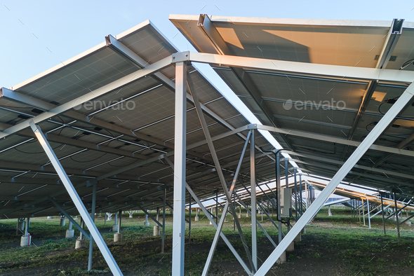 Ground based steel frame of large sustainable electrical power plant ...