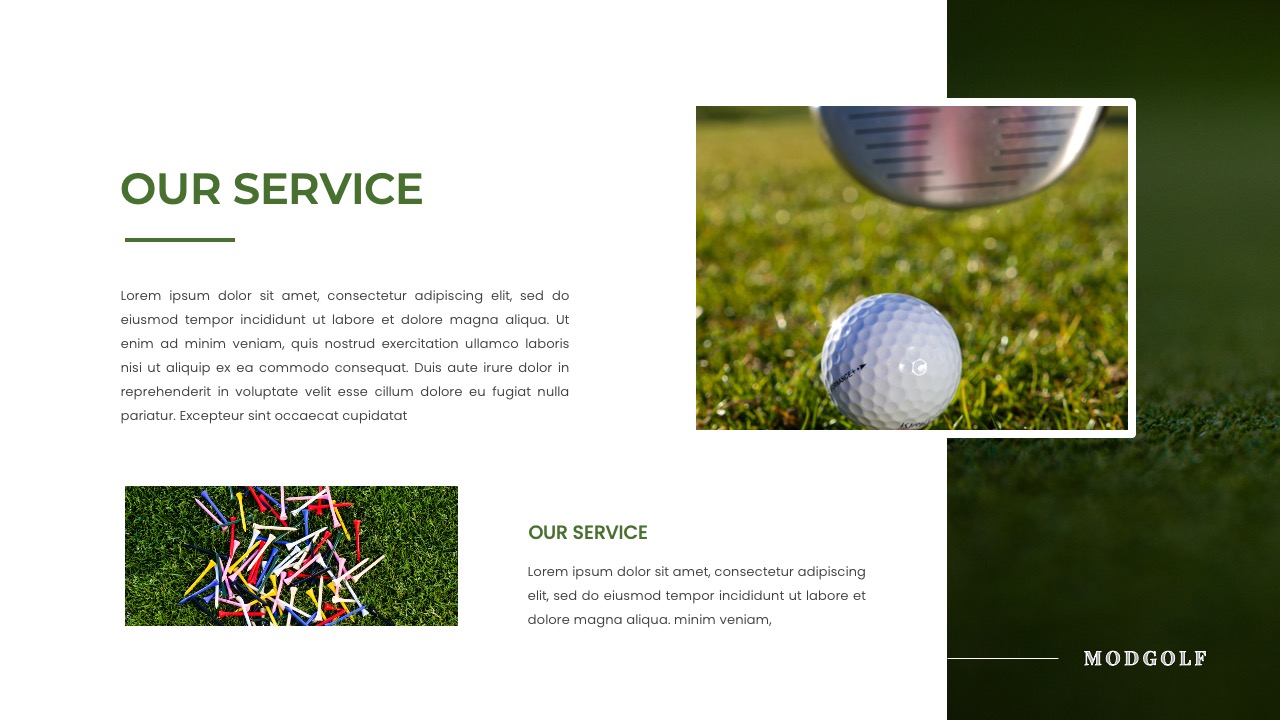 MODGOLF – Golf Club Keynote Presentation Template, Presentation Templates