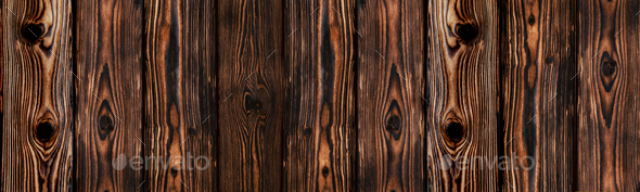 Dark wood texture. Long banner. Great background Stock Photo by JuliaMois
