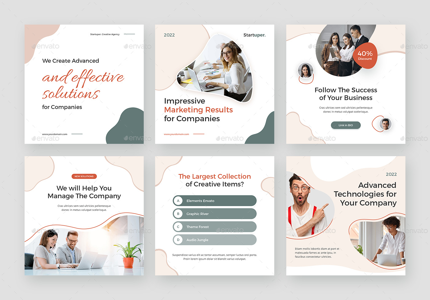 Startuper – Business Instagram Posts, Web Elements | GraphicRiver