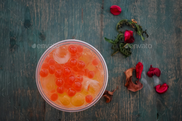Top View Bubble Tea Stock Photo by baspentrubas | PhotoDune