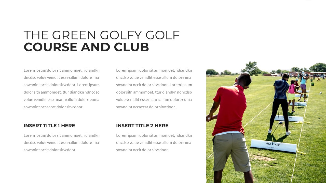 Golfy - Golf & Multipurpose Persentation Template, Presentation Templates