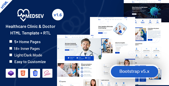 Medsev - Healthcare Clinic & Doctor HTML Template by HiBootstrap ...