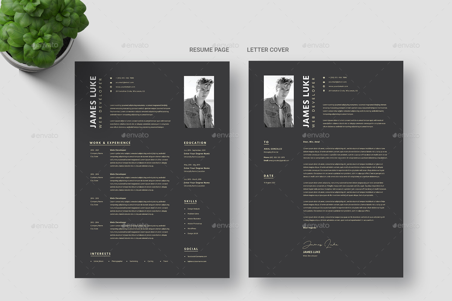 Black Resume, Print Templates | GraphicRiver