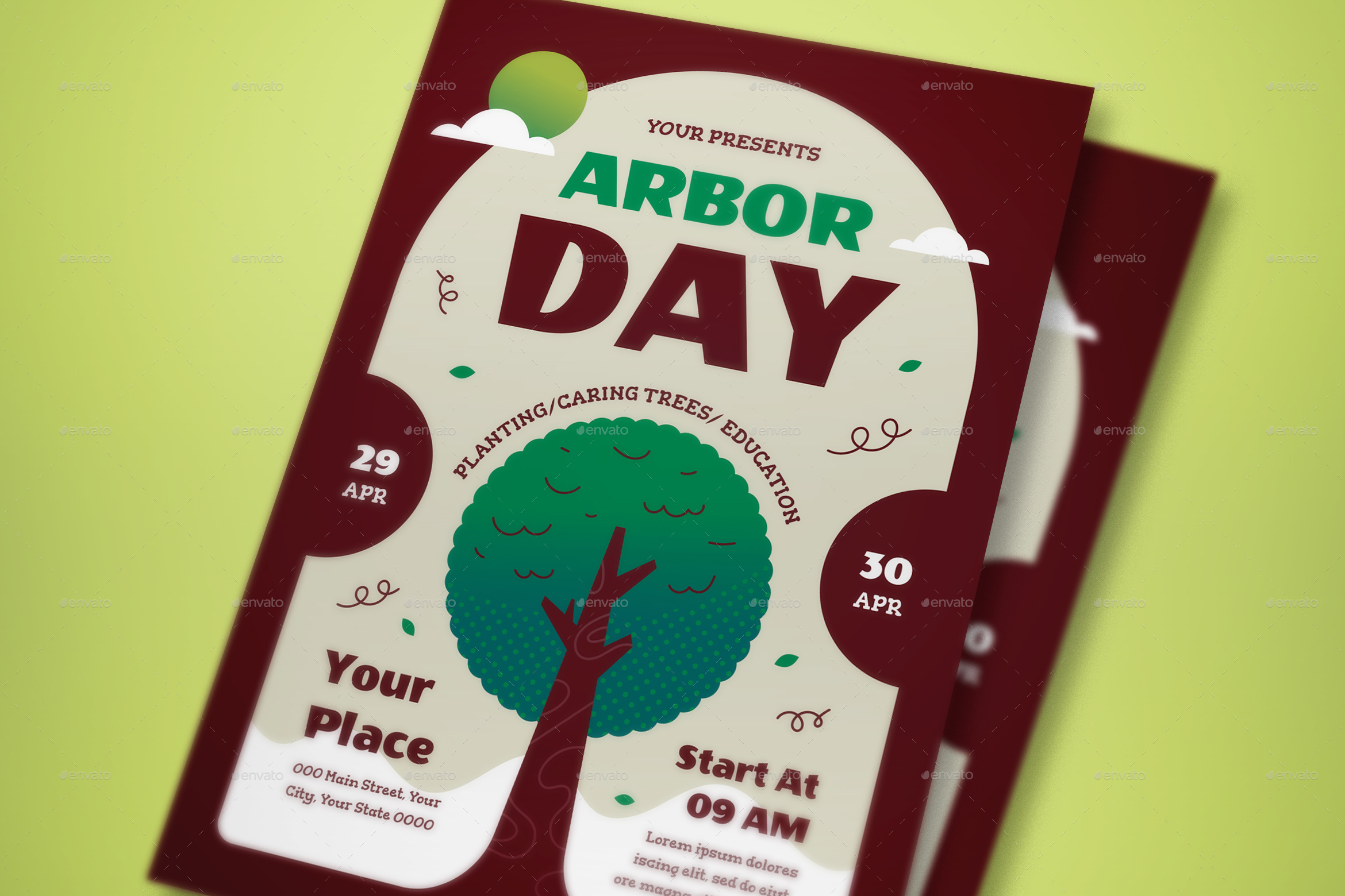 Arbor Day Flyer Set, Print Templates | GraphicRiver