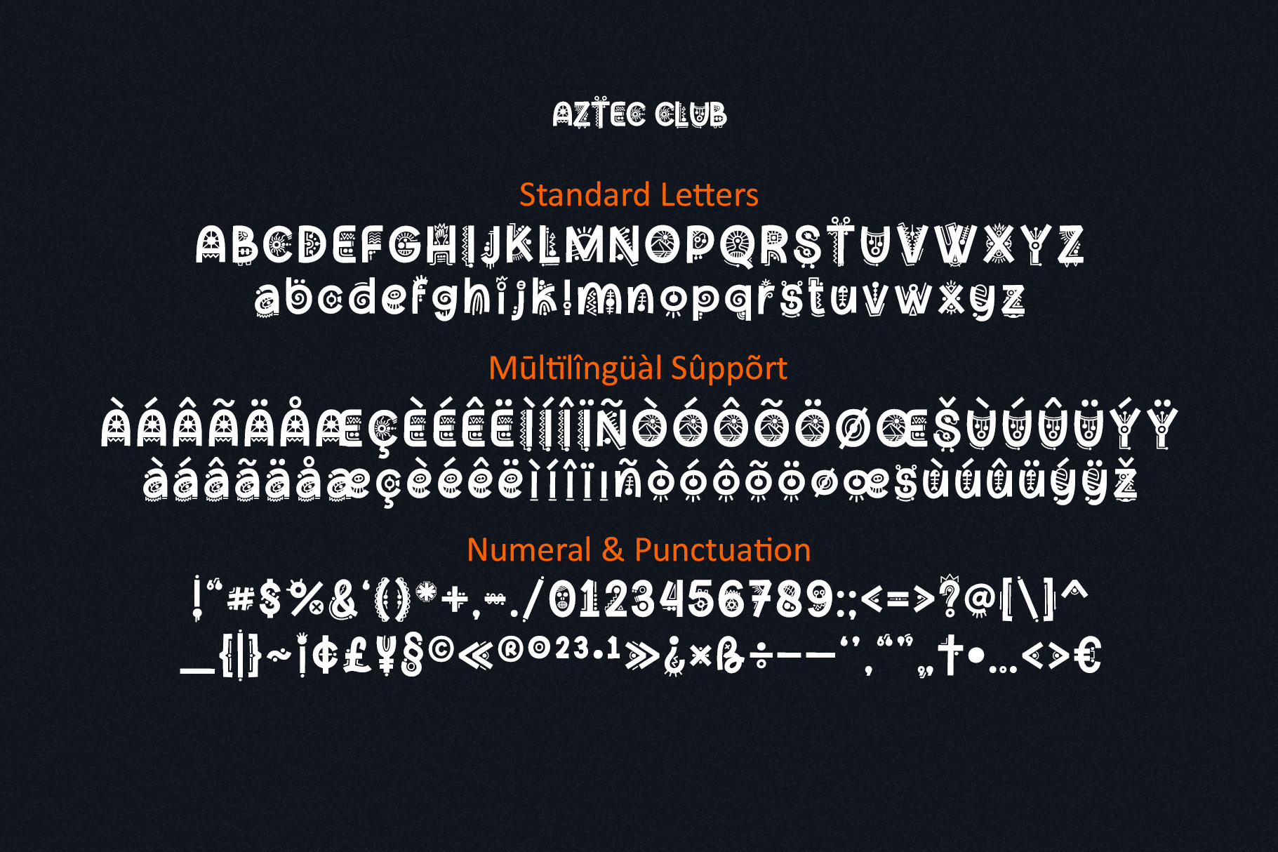Aztec Club - Display Decorative Font, Fonts | GraphicRiver
