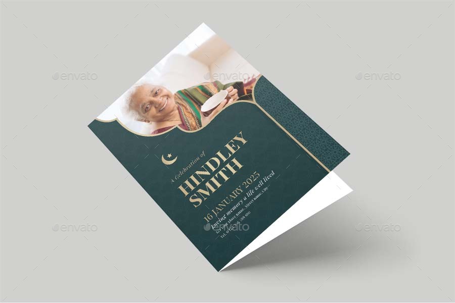 Islamic Funeral Program Template, Print Templates | GraphicRiver