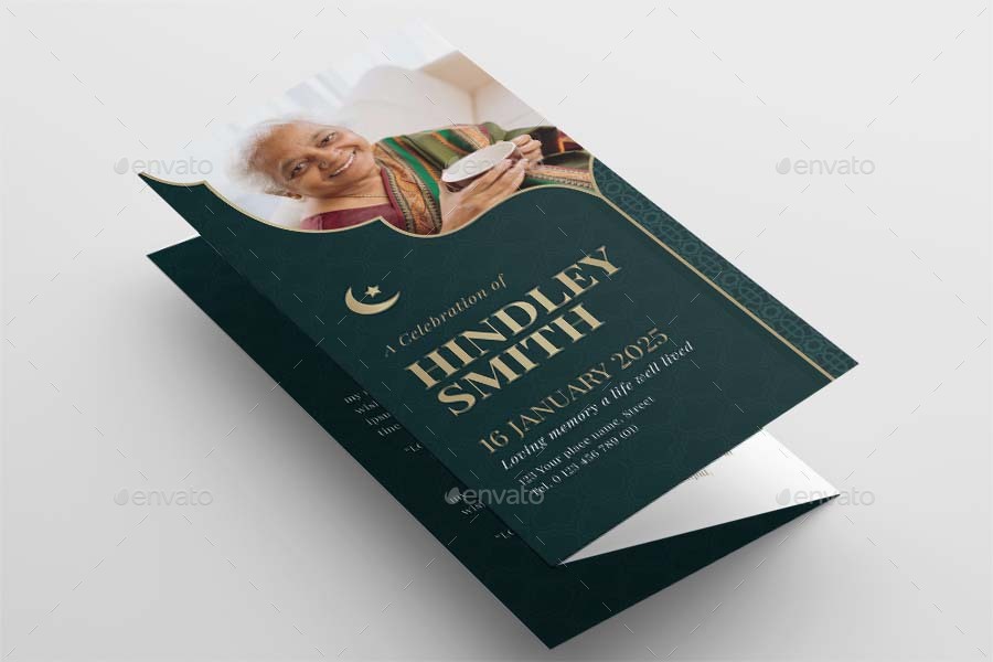 Islamic Funeral Program Template, Print Templates | GraphicRiver