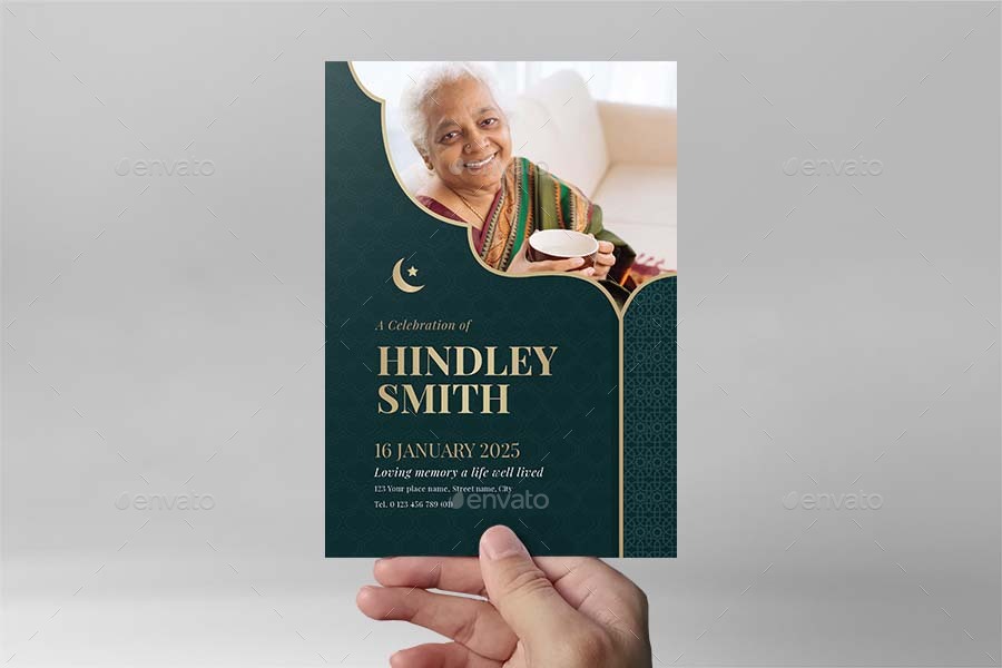 Islamic Funeral Program Template, Print Templates | GraphicRiver