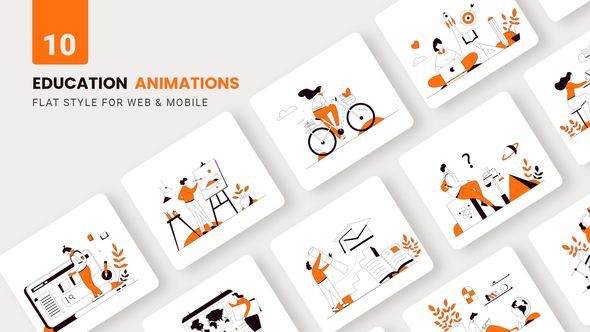 Education School Animations - Flat Concept, After Effects Project Files