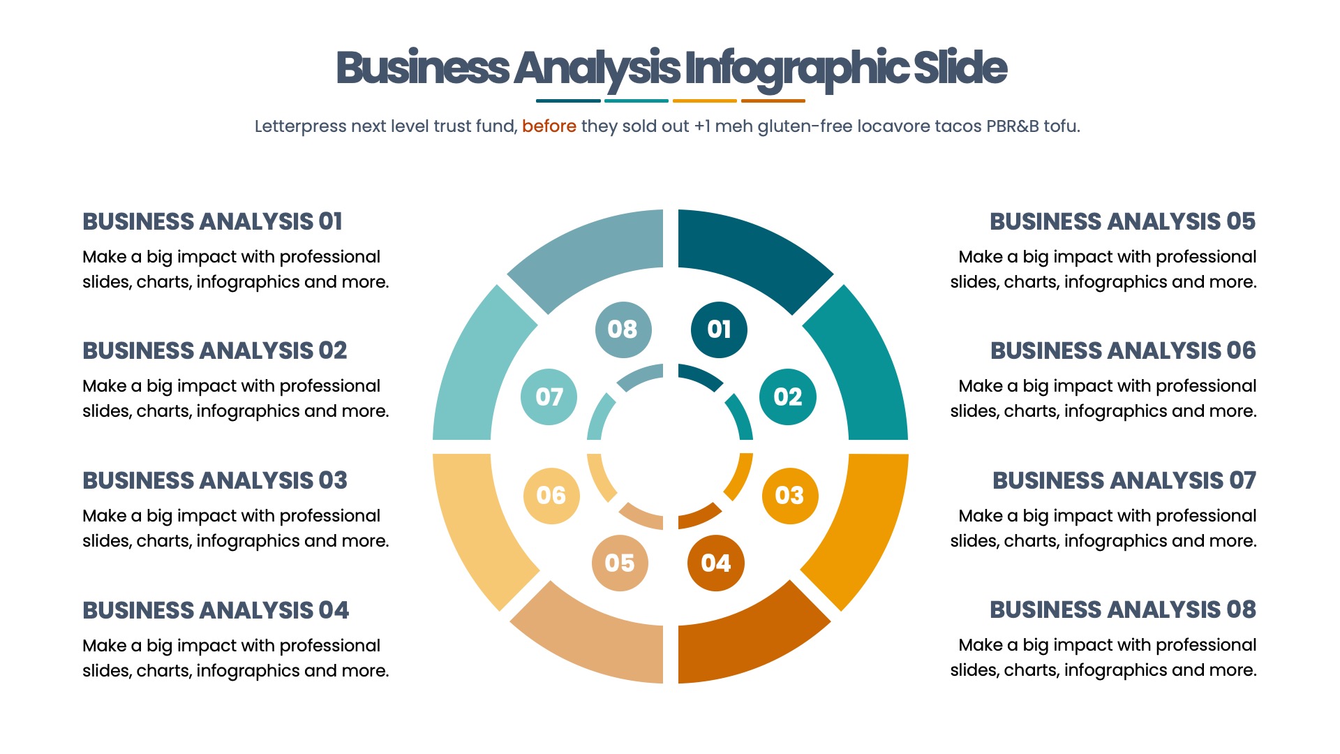 Business Analysis - PowerPoint Infographics Slides, Presentation Templates