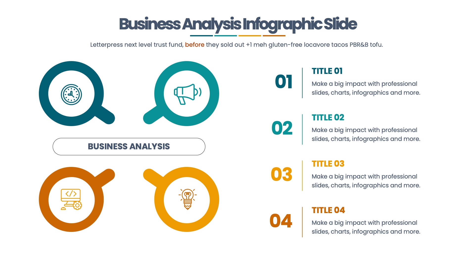 Business Analysis - PowerPoint Infographics Slides, Presentation Templates