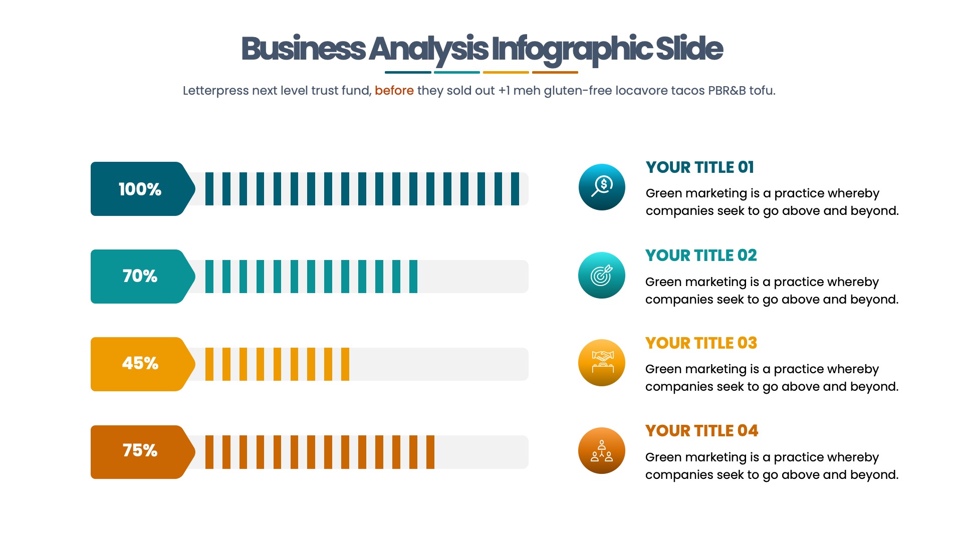 Business Analysis - PowerPoint Infographics Slides, Presentation Templates