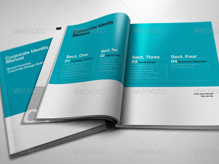 Corporate Design Manual Guide DIN A4 // 24 Pages, Print Templates ...