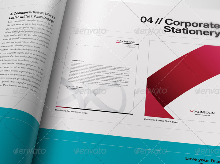 Corporate Design Manual Guide DIN A4 // 24 Pages, Print Templates ...