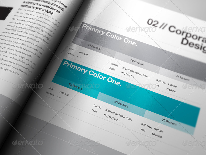 Corporate Design Manual Guide DIN A4 // 24 Pages, Print Templates ...