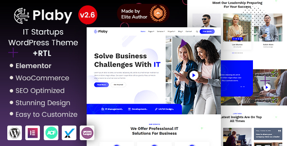 Plaby - IT Startup & Digital Agency WordPress Theme by EnvyTheme | ThemeForest