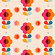 Seamless 60s Flower Pattern, Vectors | GraphicRiver