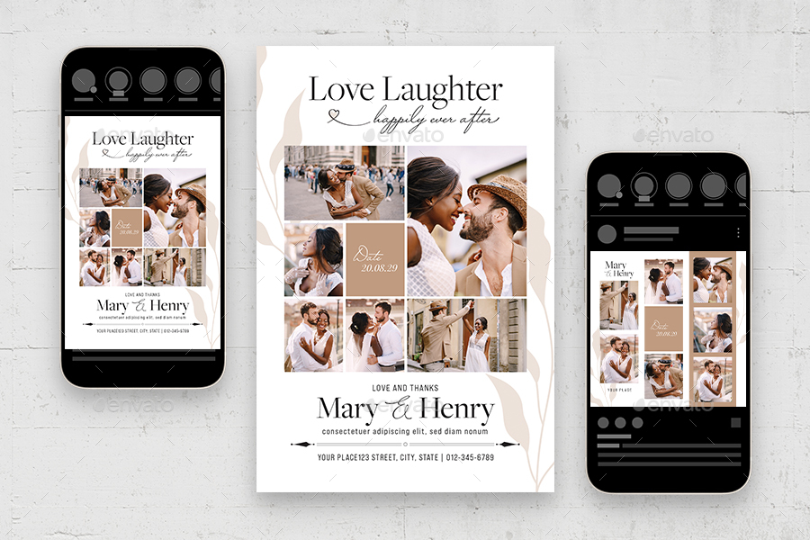 Simple Photo Collage Flyer Template, Print Templates | GraphicRiver