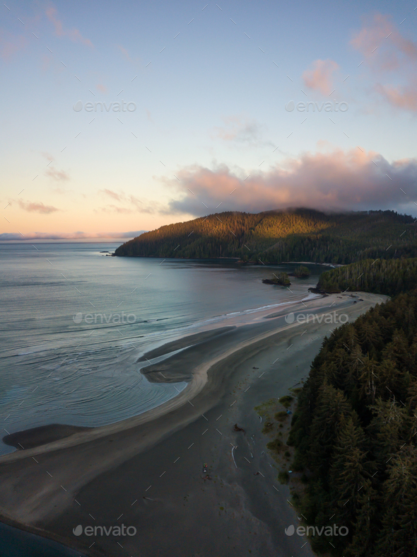 Pacific Ocean Coast. Aerial Nature Background Stock Photo by edb3_16
