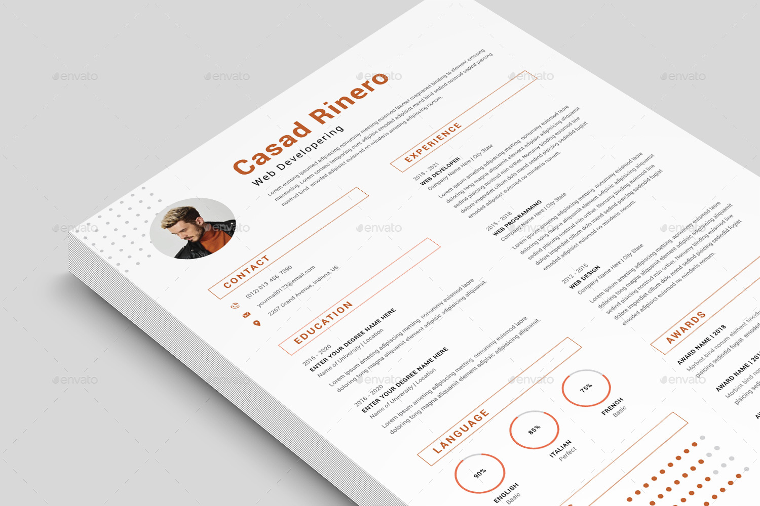 Clean CV Resume, Print Templates | GraphicRiver
