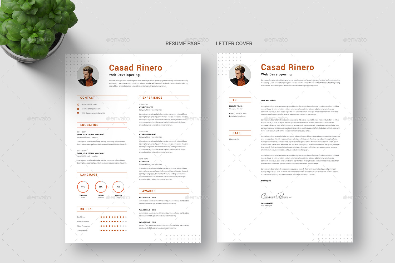 Clean CV Resume, Print Templates | GraphicRiver
