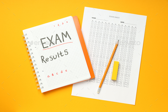 Concept of exams and tests, top view Stock Photo by AtlasComposer ...
