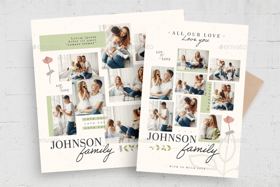 Elegant Photo Collage Flyer Set, Print Templates | GraphicRiver