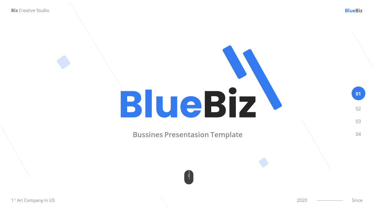 BlueBiz - Creative Business PowerPoint Template, Presentation Templates