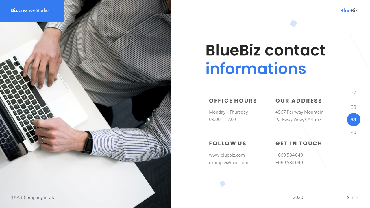 BlueBiz - Creative Business PowerPoint Template, Presentation Templates
