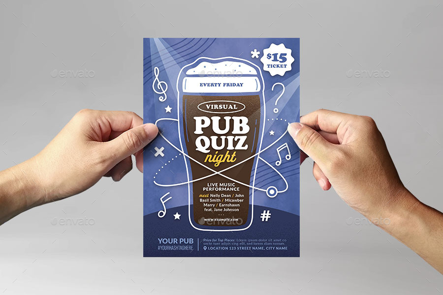 Pub Quiz Night Flyer Template by BrandPacks | GraphicRiver