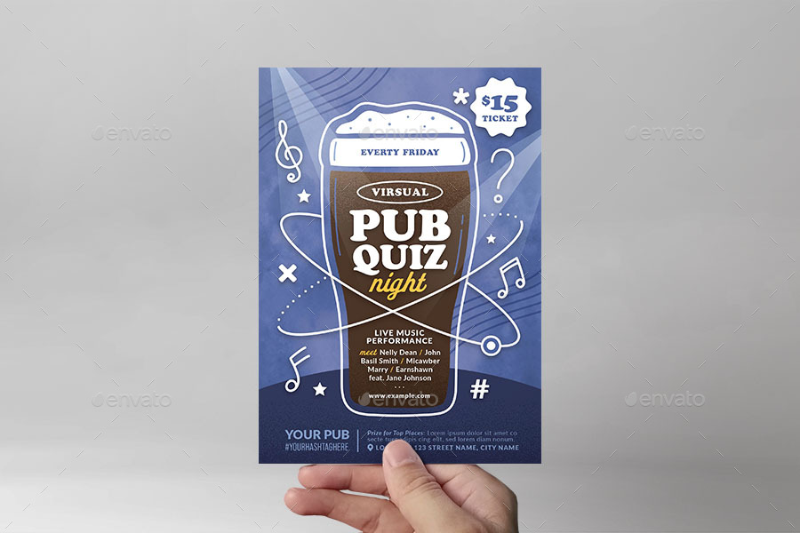 Pub Quiz Night Flyer Template by BrandPacks | GraphicRiver