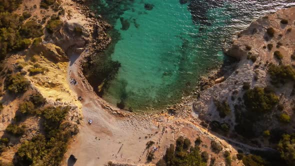 Cala Codolar beach in Ibiza, Spain, Stock Footage | VideoHive