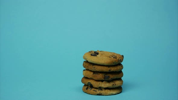 Stop Motion Animation Eating Chocolate Chip Cookies, Stock Footage