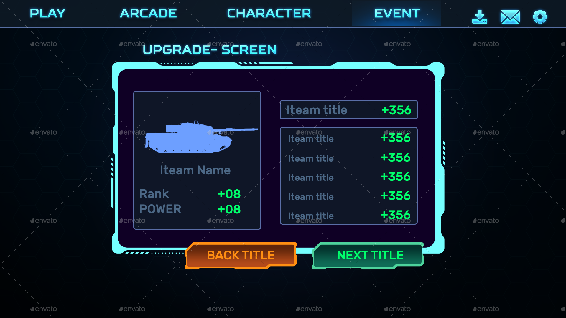 SCI-FI GAME UI Components, Game Assets | GraphicRiver