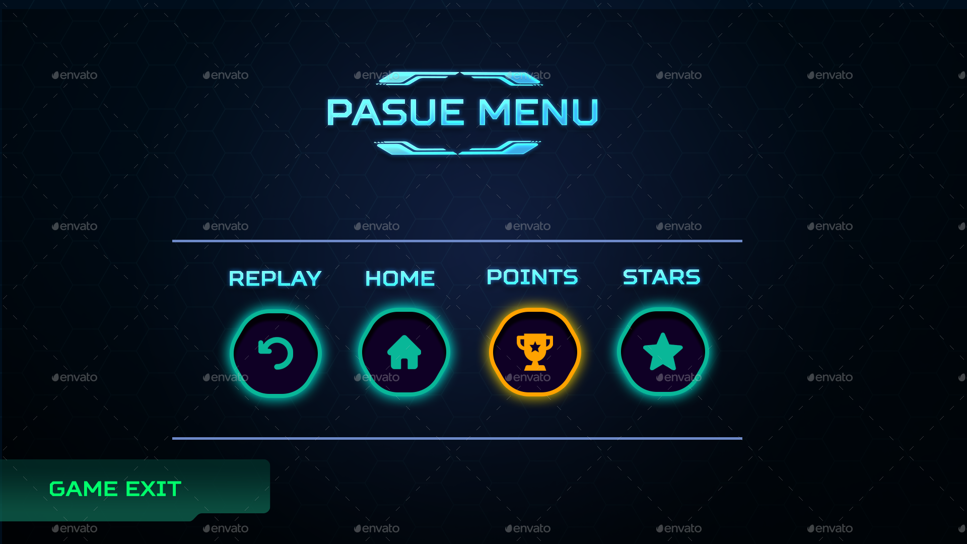 SCI-FI GAME UI Components, Game Assets | GraphicRiver