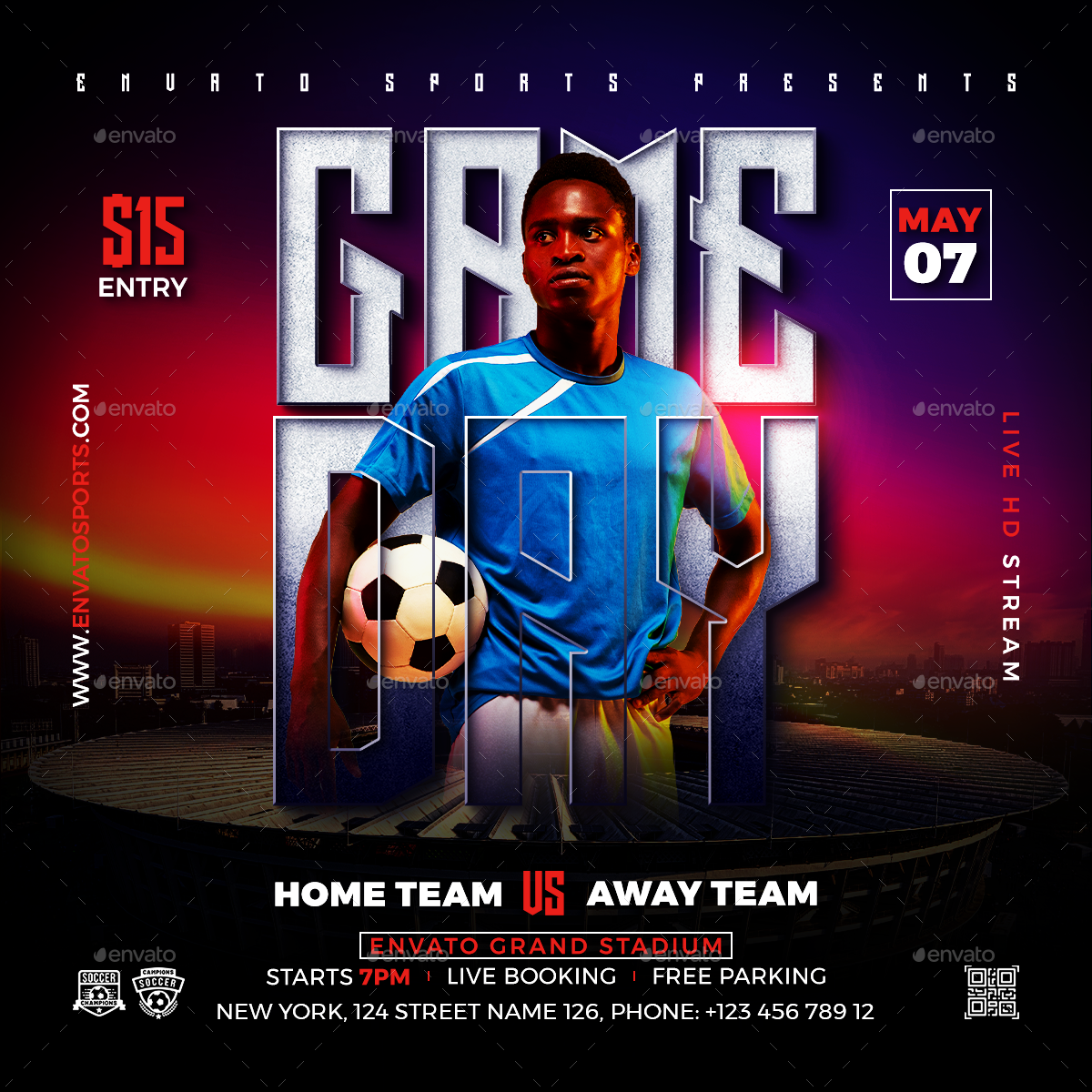 Soccer Flyer, Print Templates | GraphicRiver