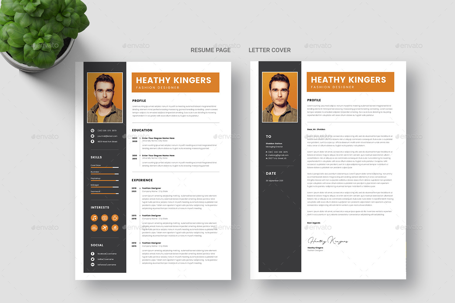 CV Resume, Print Templates | GraphicRiver