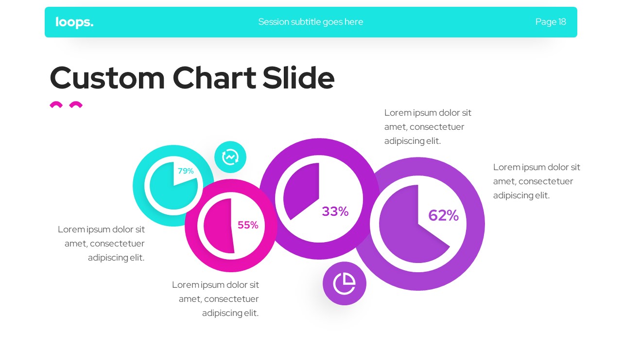 Loops Creative Multipurpose Keynote Template, Presentation Templates