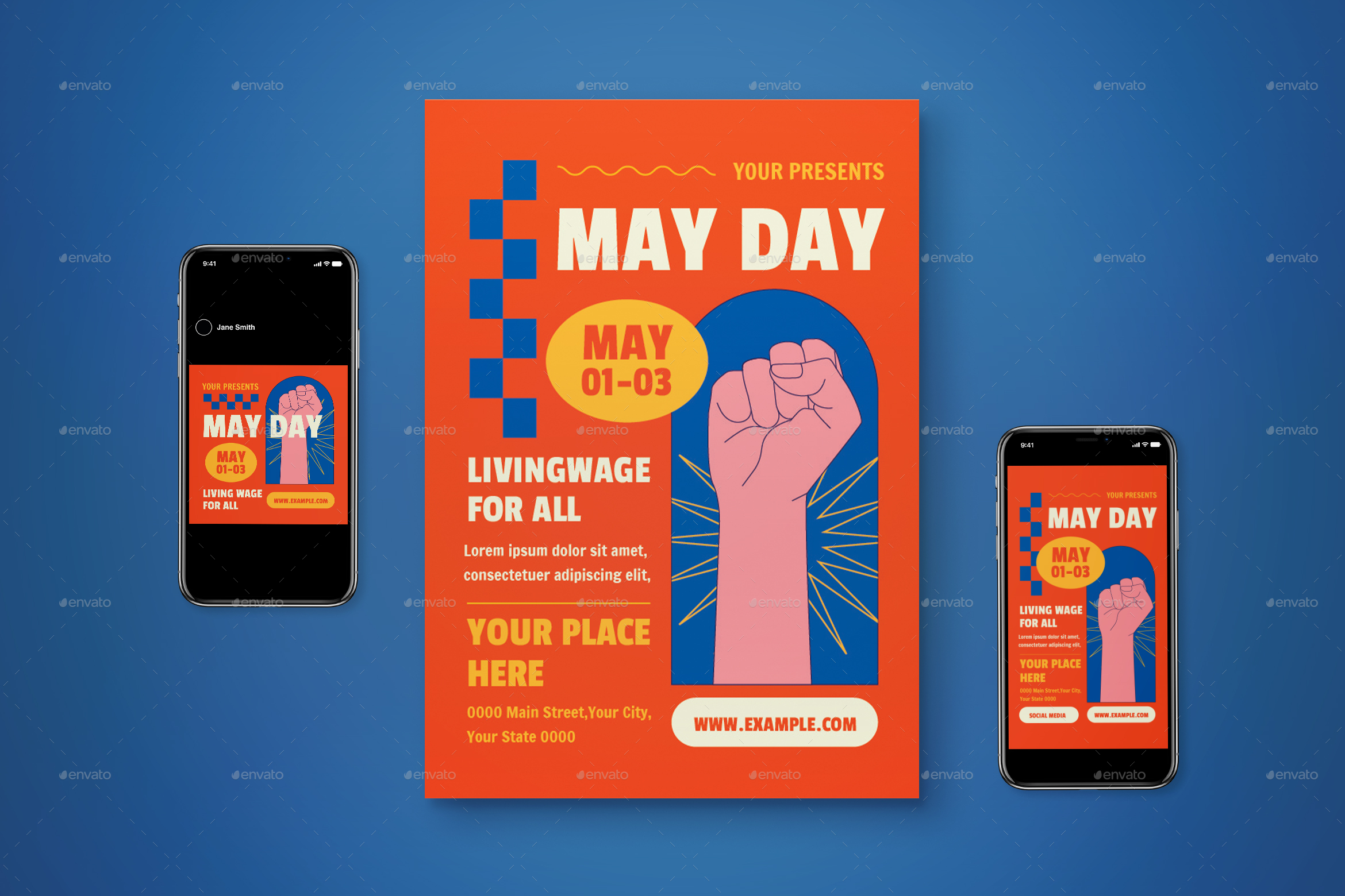 May Day Flyer Set, Print Templates | GraphicRiver